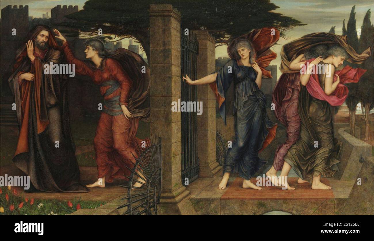 Evelyn de Morgan - The Grey Sisters Stock Photo - Alamy