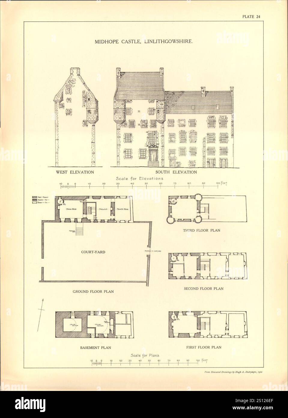 Examples v1 05 Midhope Castle Plate 24 Stock Photo - Alamy