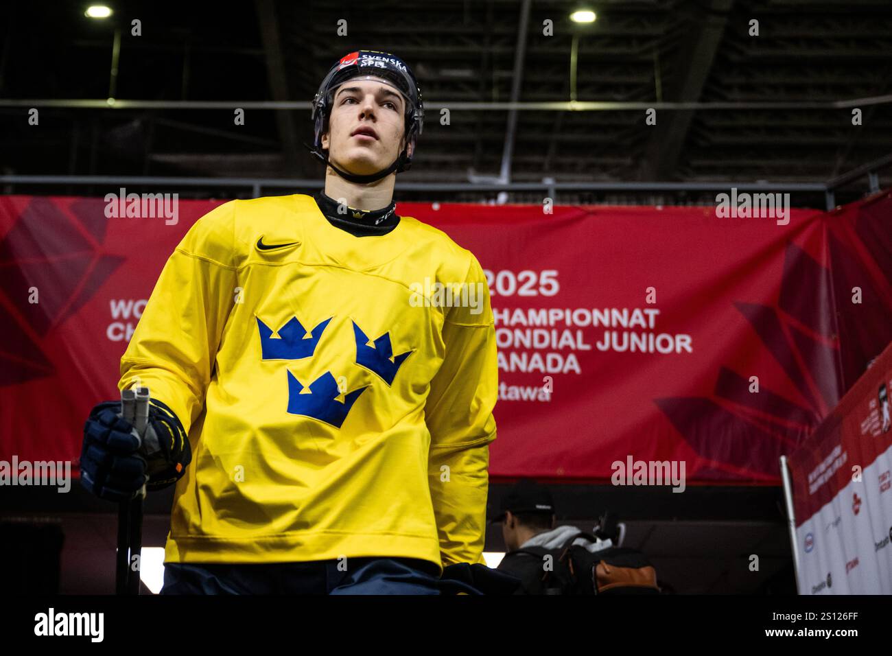 David Edstrom of, Sweden. , . ahead of a practice session during the ...