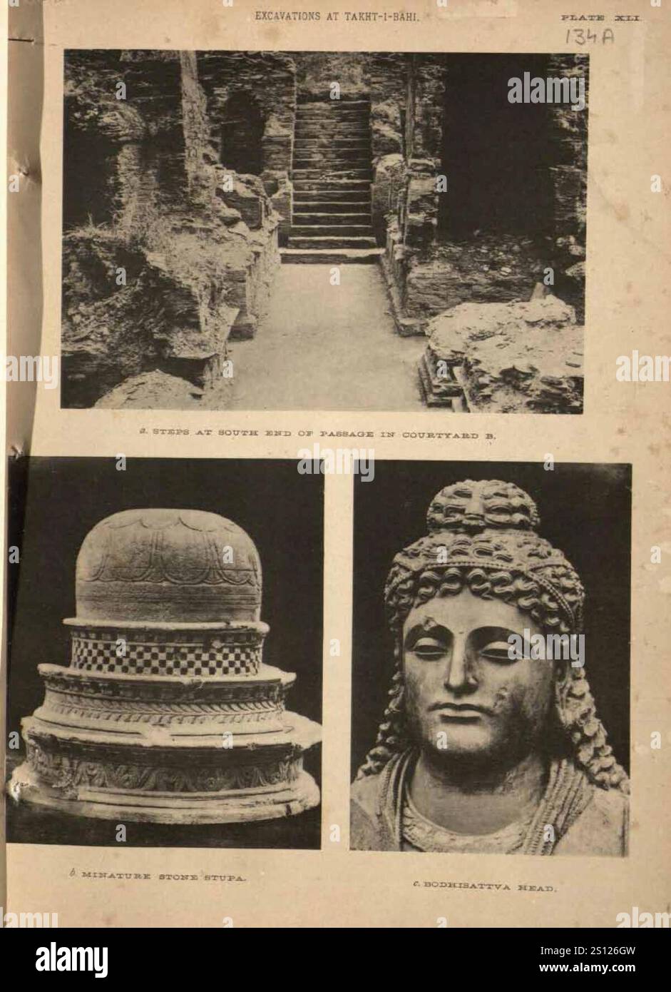 Excavations at Takht-i Bahi Plate XLI Stock Photo - Alamy