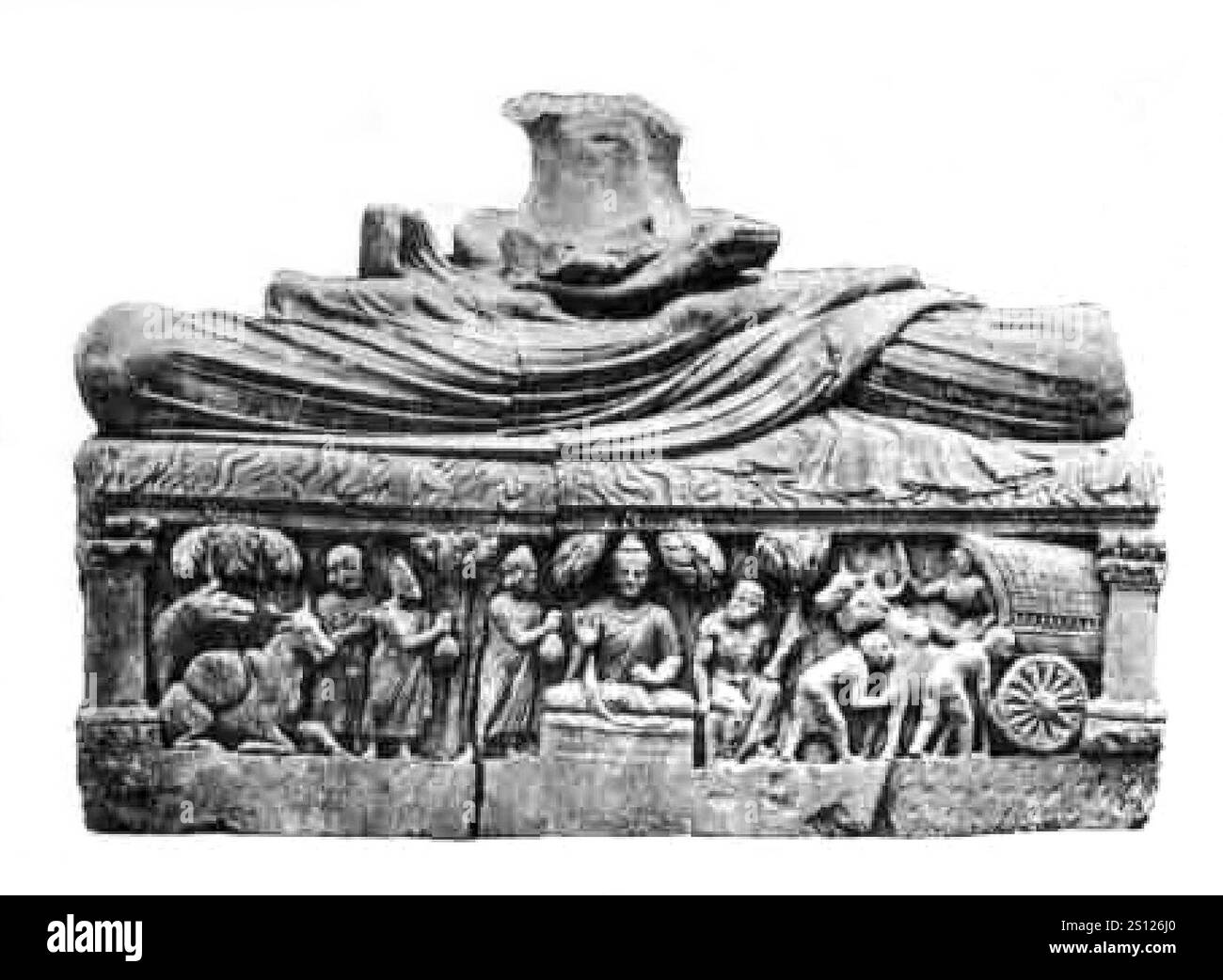Excavations at Takht-i Bahi Plate XLV Fasting Buddha with Tripusha and ...