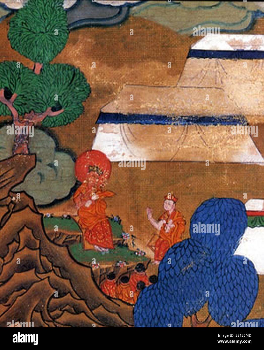 Excerpt from thangka of the vision of Chogyur Dechen Lingpa 17 Stock ...