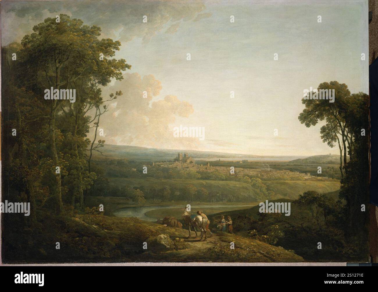 Exeter from Exwick - Francis Towne - 10-1961 Stock Photo - Alamy