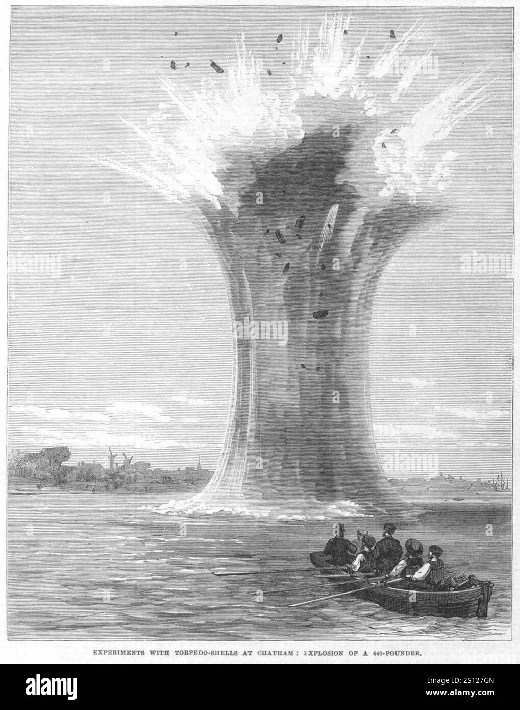 Experiments with Torpedo-Shells at Chatham, explosion of a 440-pounder ...
