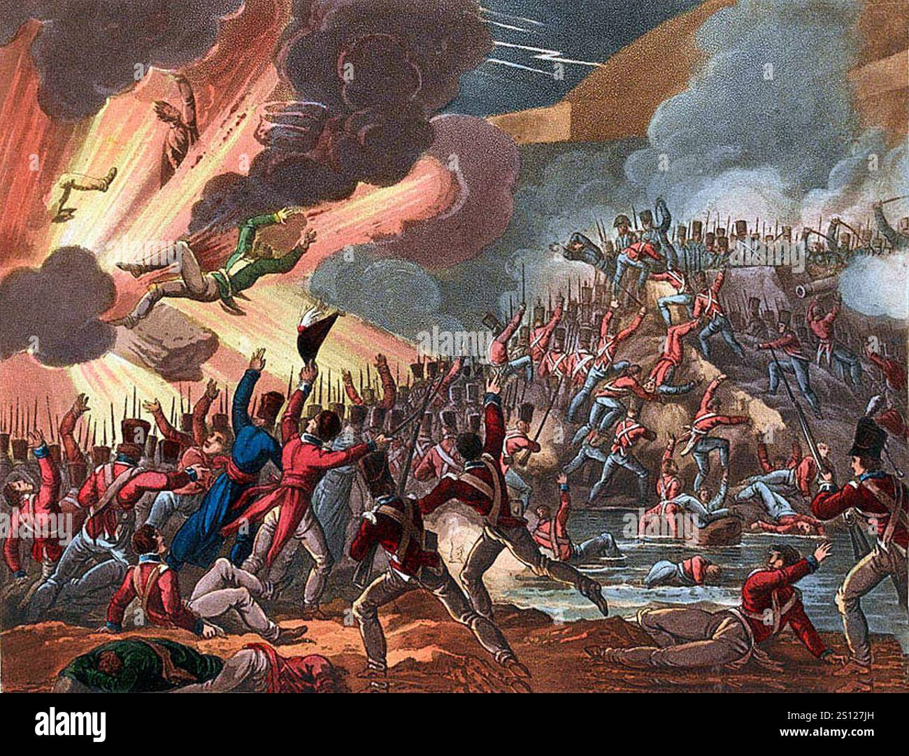 Explosion at the French inner wall Stock Photo - Alamy