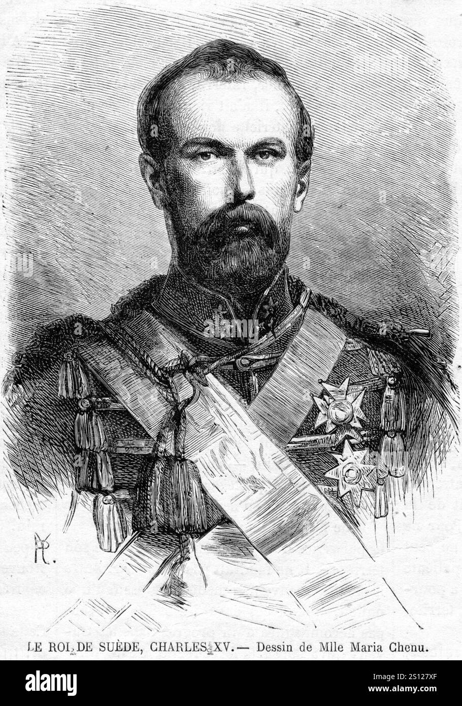 Expo univ 1867 Le Le Roi de Suède, Charles XV par Maria Chenu Stock ...