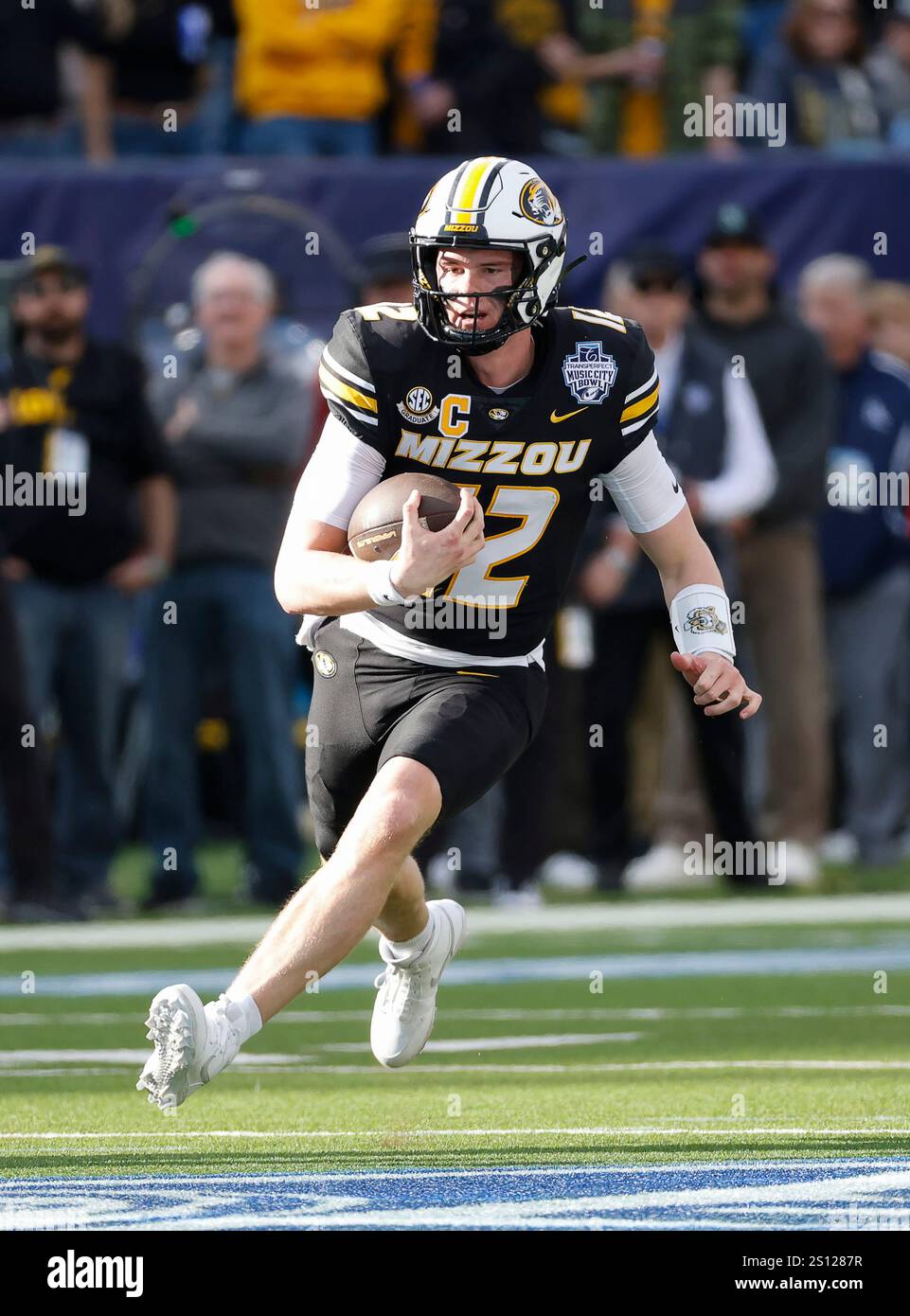 Nashville, TN, USA. 30th Dec, 2024. University of Missouri Tigers QB ...