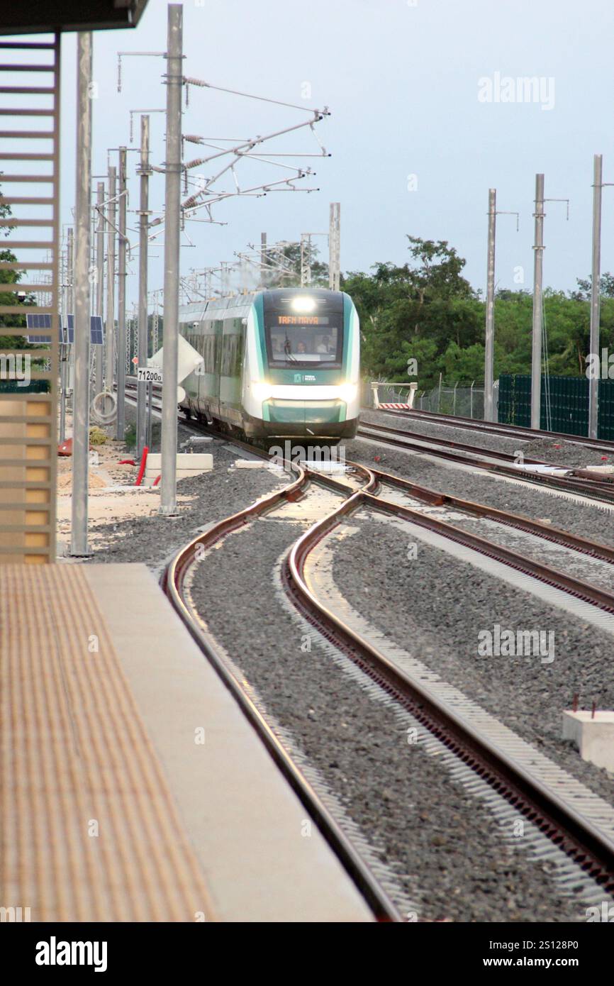 Merida, Yucatan, Mexico - Oct 27 2024: Cars of the Tren Maya at the ...