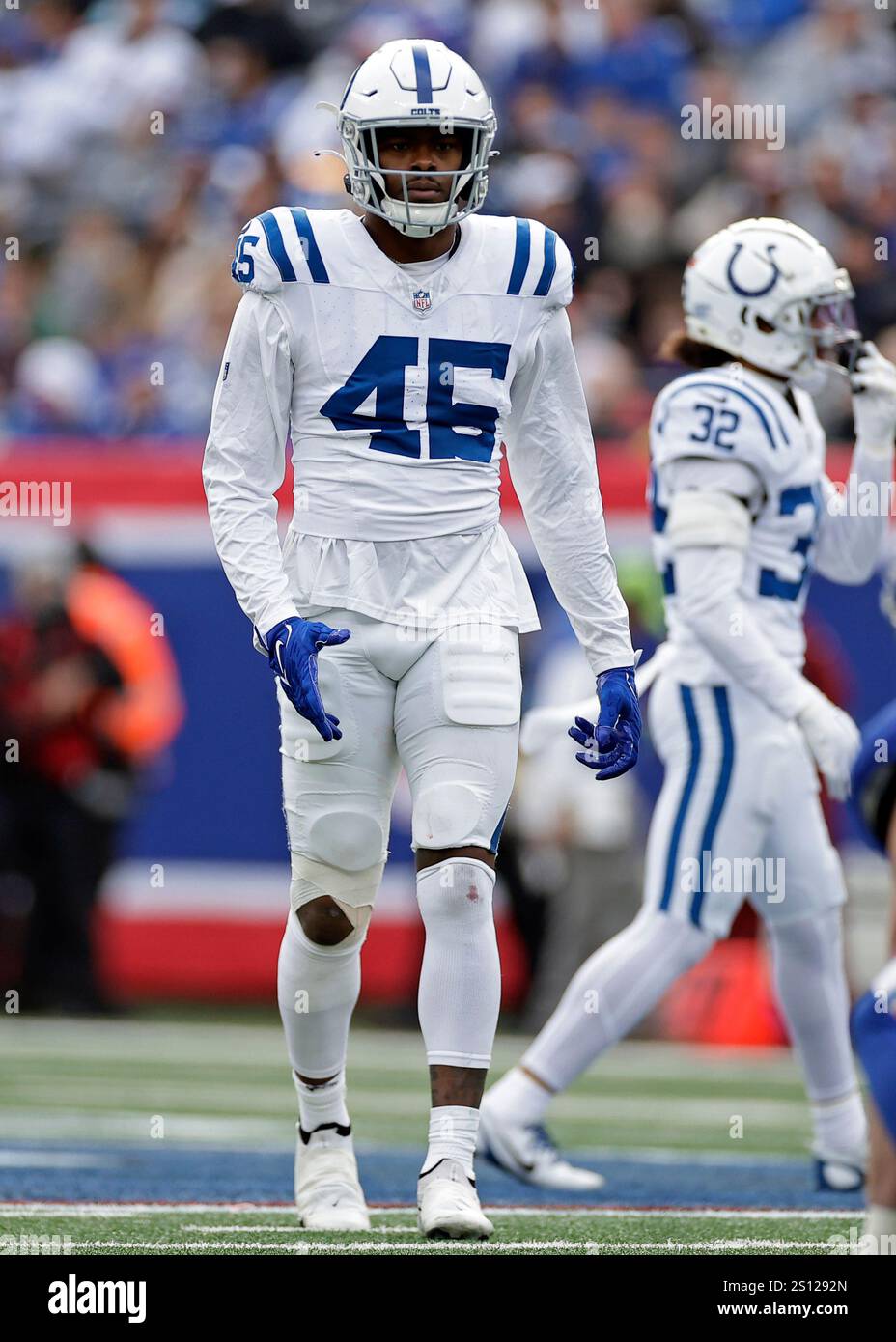 Indianapolis Colts linebacker E.J. Speed (45) defends during an NFL ...