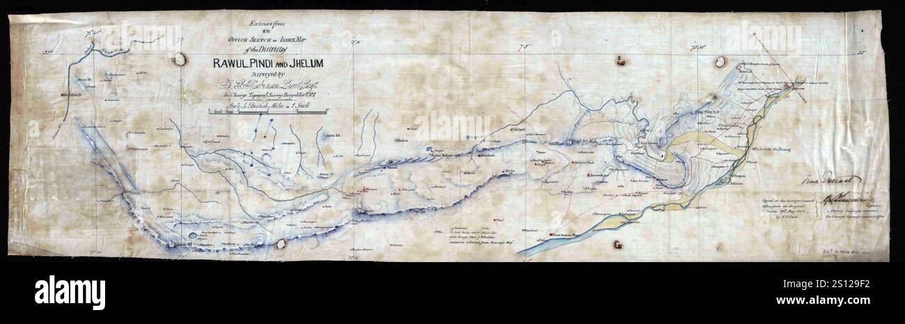 Extract from an office sketch on index map of the districts of ...