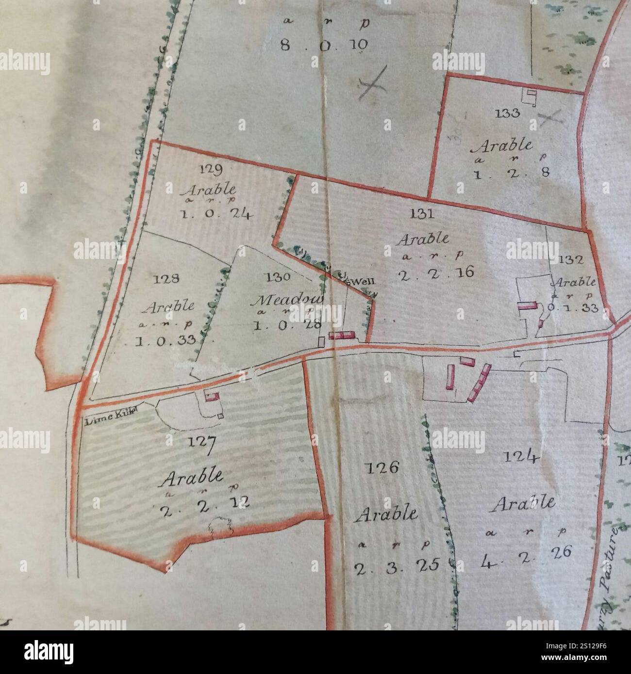 Extract of map showing Malone's farm and St Mogarra's Well Stock Photo ...
