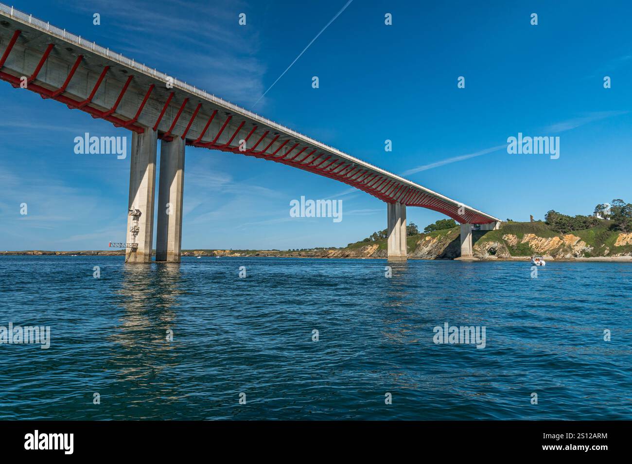 View of the Bridge of the Saints (Puente de los Santos) which connects ...
