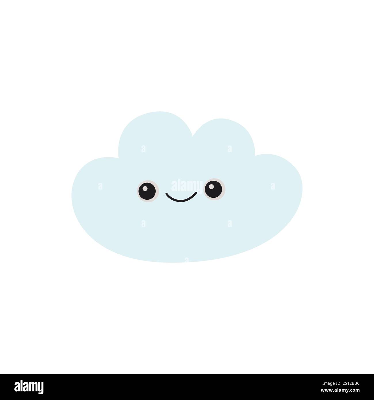 Cloud with smiling face. Vector Illustration Stock Vector Image & Art ...