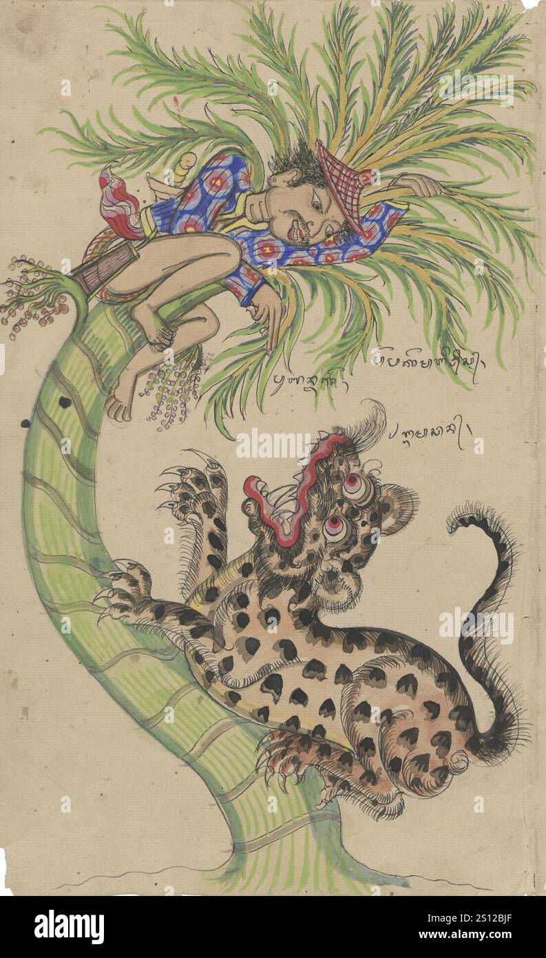 Fable of the bull, the tiger and the palm-wine tapper. A tiger tries to ...