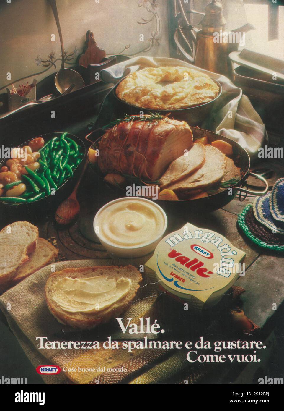 1981 Italian Valle margarine ad Stock Photo - Alamy