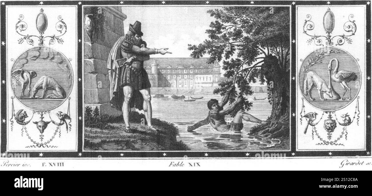 Fables de La Fontaine - Percier - L'Enfant et le Maître d'école Stock ...