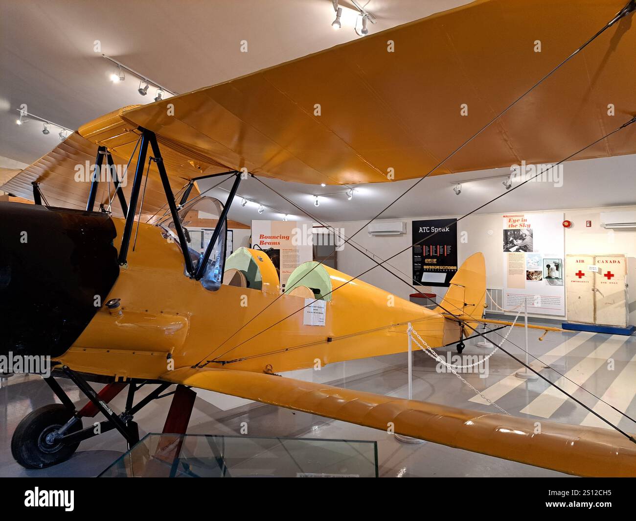 1942 deHavilland Tiger Moth training aircraft inside the North Atlantic ...