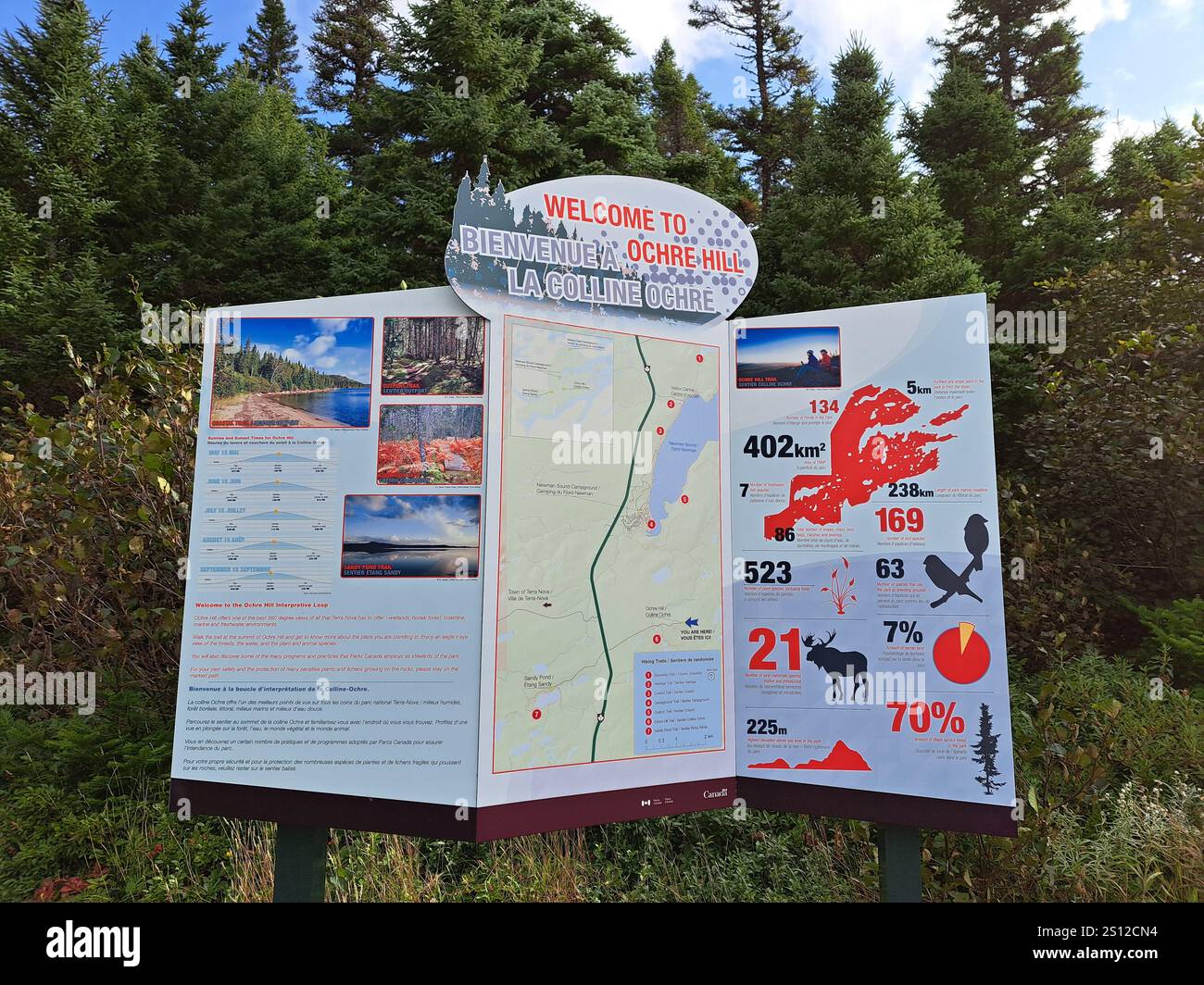 Welcome to Ochre Hill sign in Terra Nova National Park, Glovertown ...
