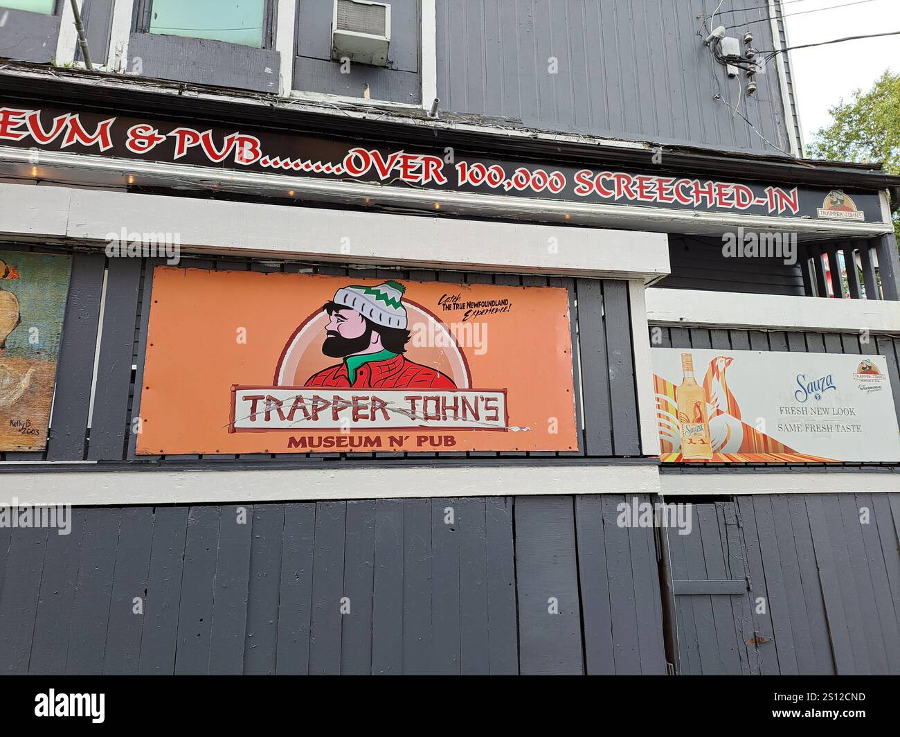 Trapper John's Museum n' Pub sign on George Street in St. John's ...