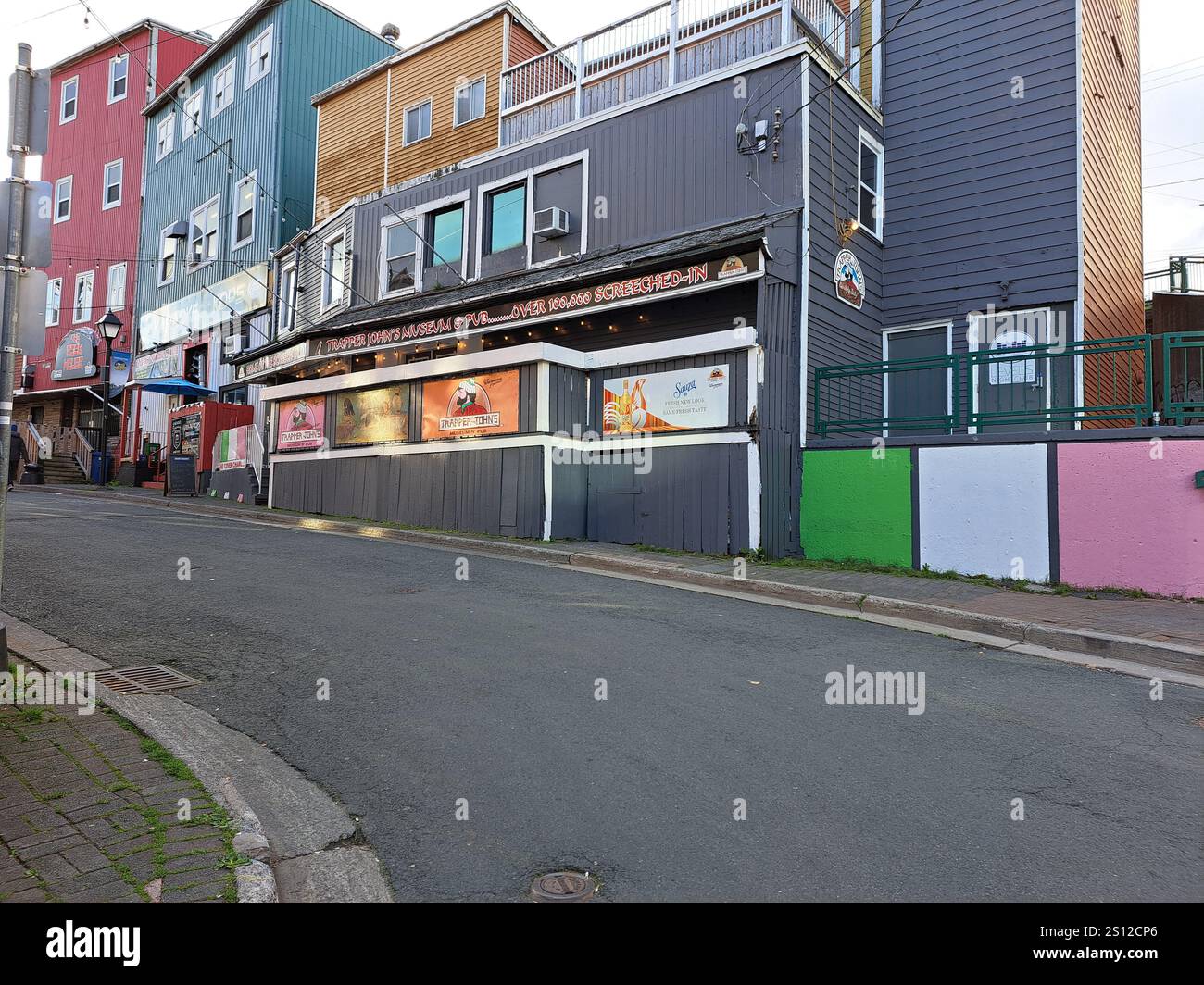 Trapper John's Museum n' Pub sign on George Street in St. John's ...