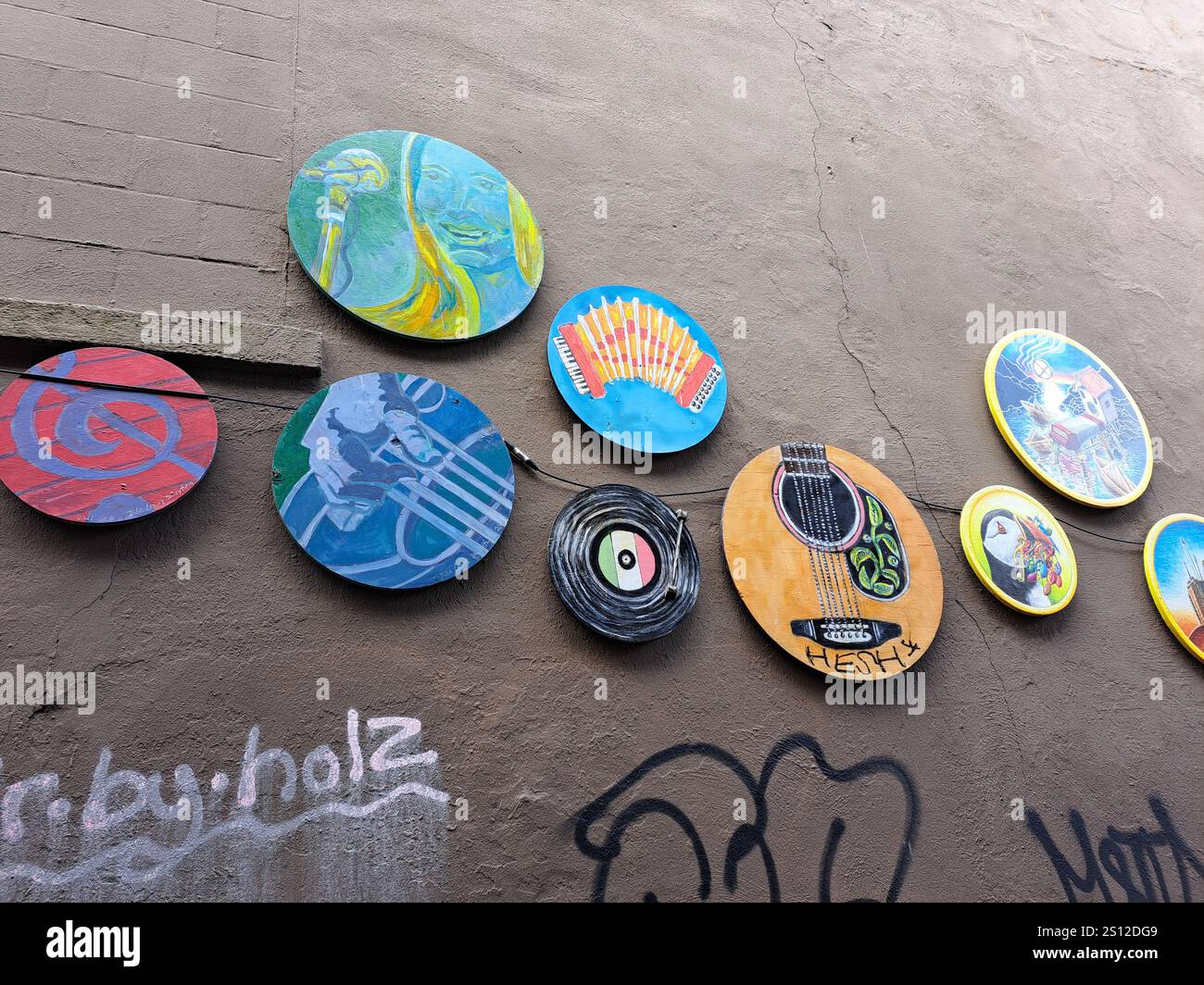 Vinyl record decorations celebrating music in downtown St. John's ...