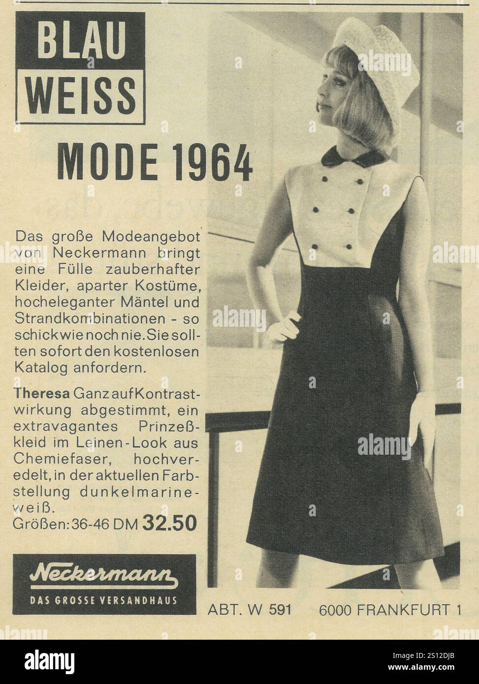 1963 German Neckermann women's fashion ad Stock Photo - Alamy