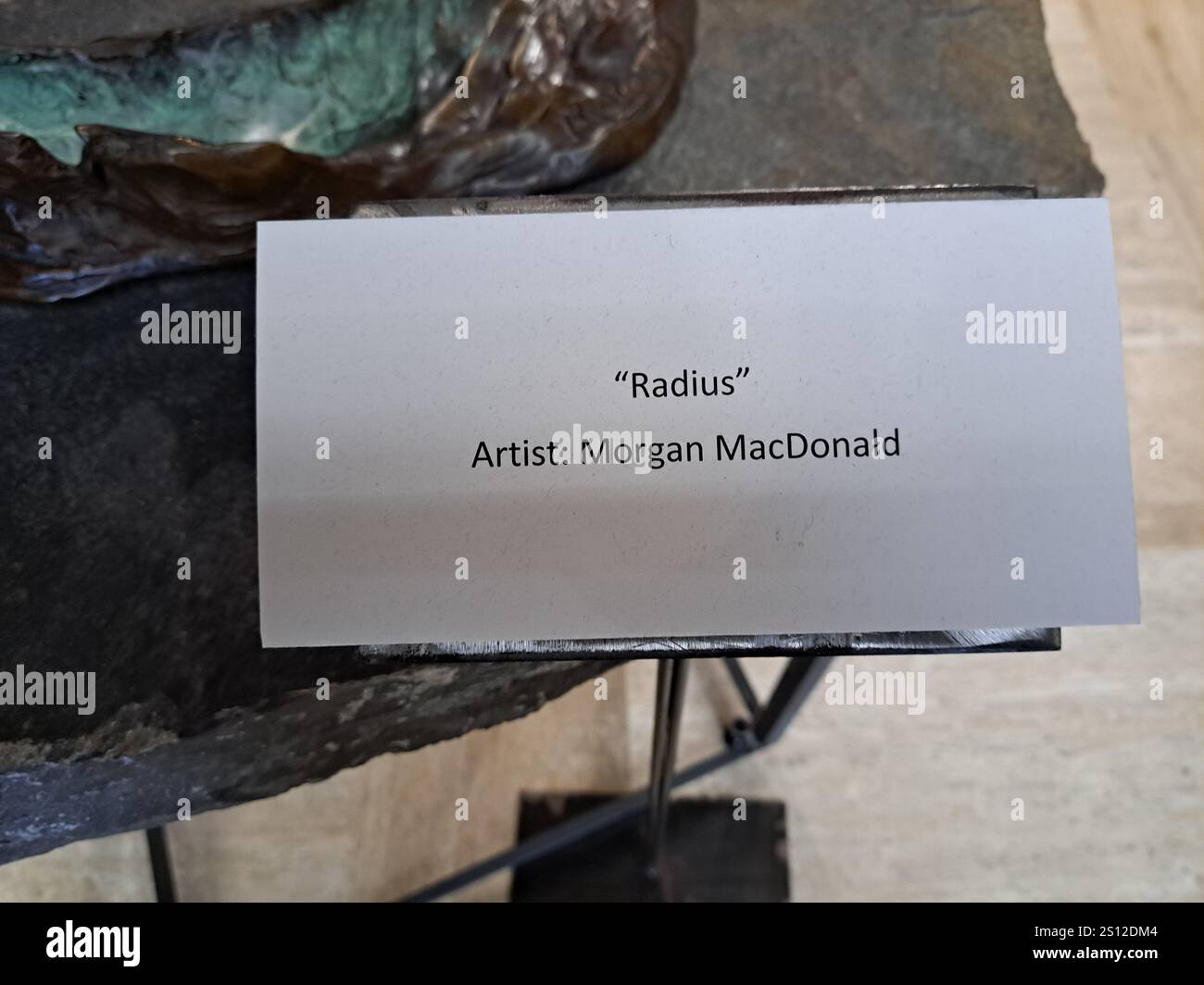 Artist's sign for Radius sculpture inside the provincial Confederation ...