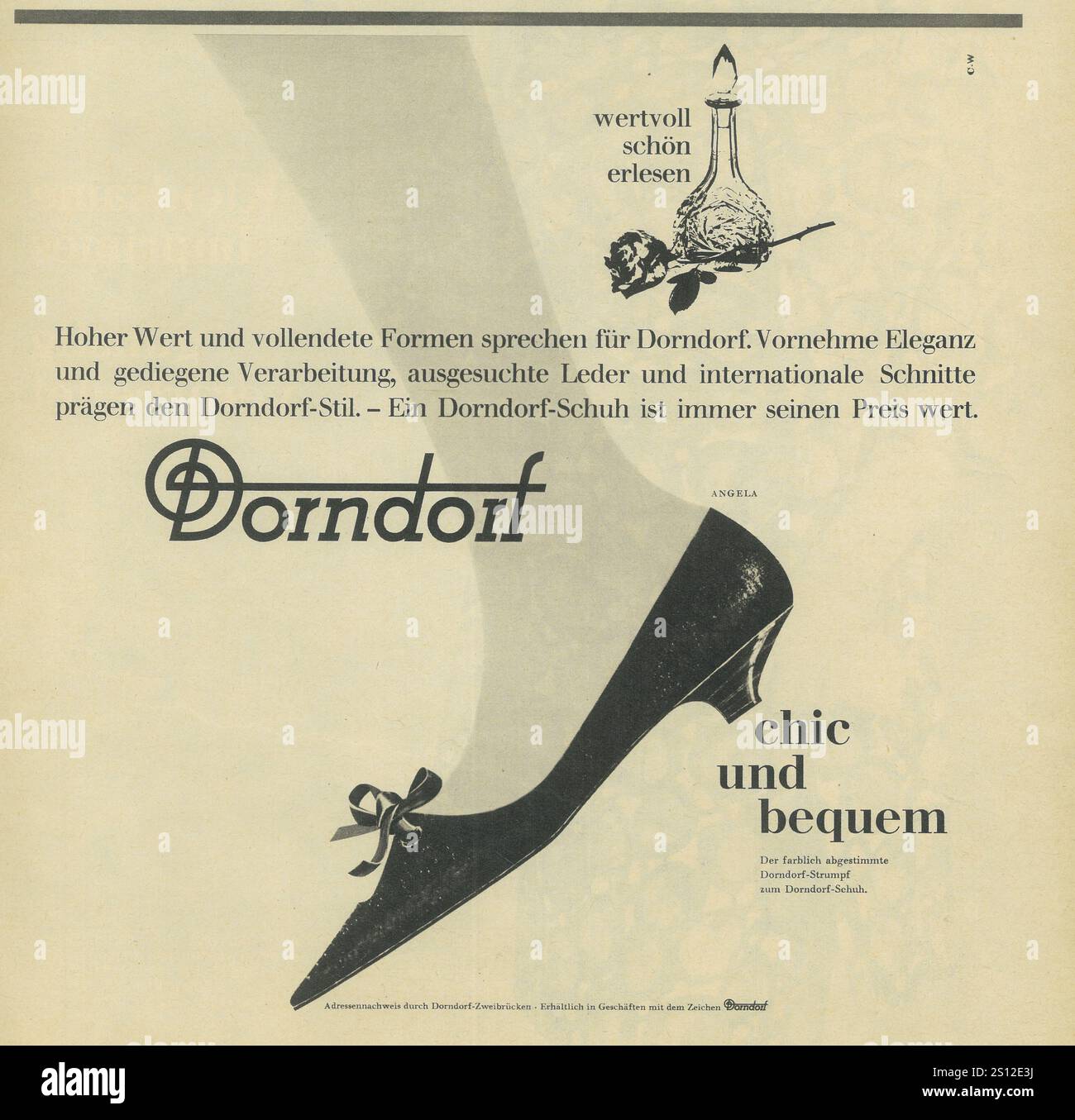 1963 German Dorndorf women's shoe ad Stock Photo - Alamy