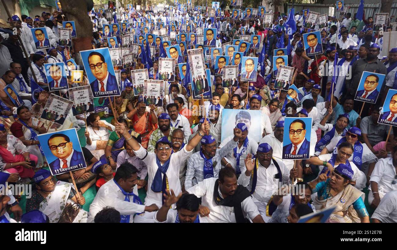 MUMBAI, INDIA - DECEMBER 30: In protest against the death of a Dalit ...