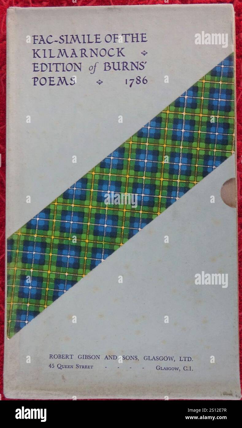 Facsimile of the Kilmarnock Edition of Burns' Poems. Robert Gibson ...