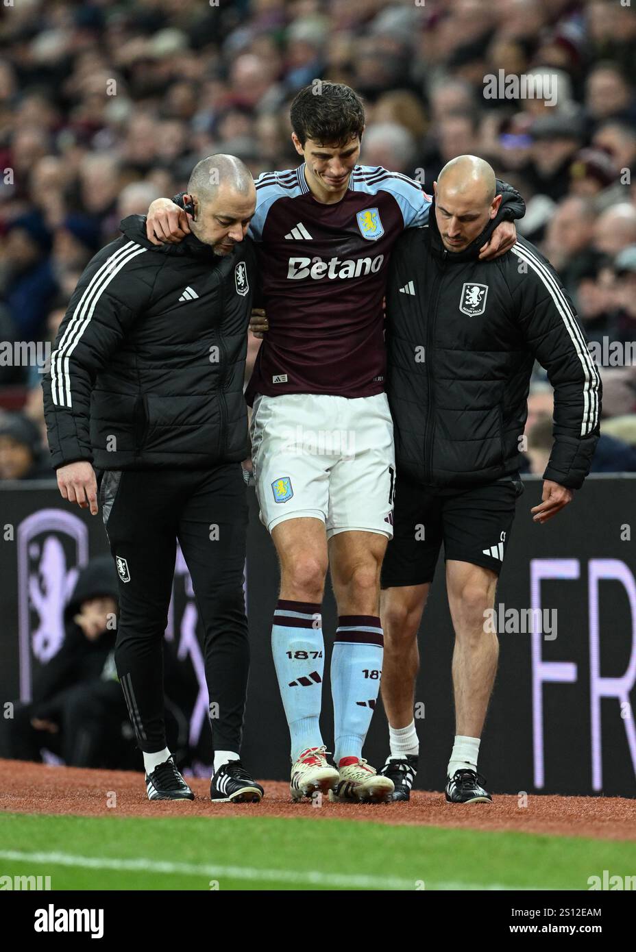 Birmingham, UK. 30th Dec, 2024. Pau Torres of Aston Villa leaves the ...