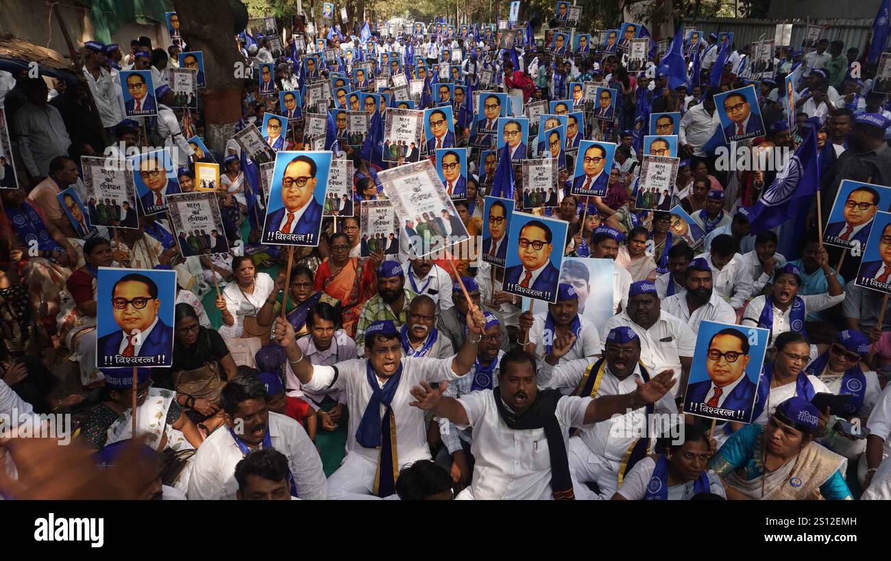 MUMBAI, INDIA - DECEMBER 30: In protest against the death of a Dalit ...