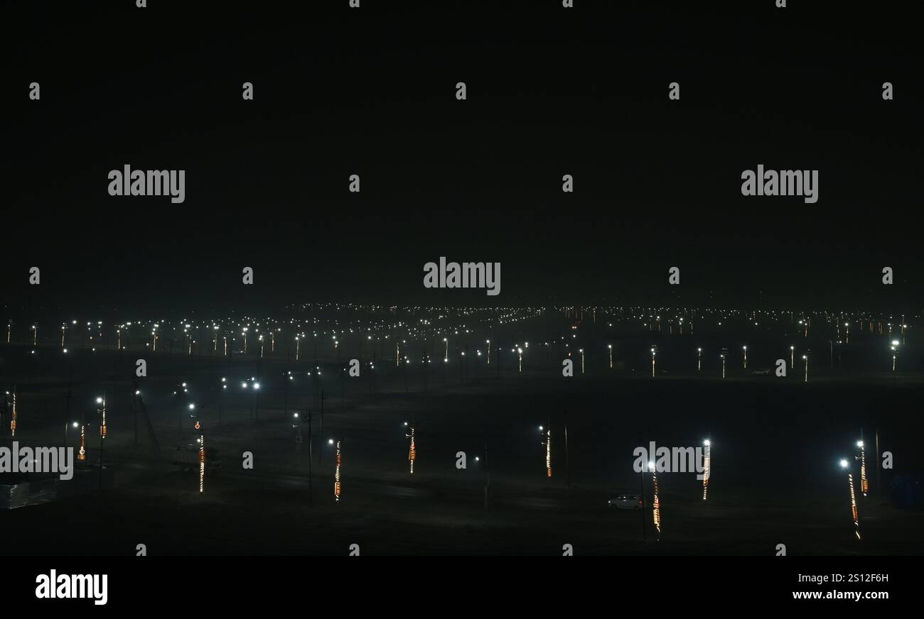 PRAYAGRAJ, INDIA - DECEMBER 30: Picture of Kumbh Mela ground in ...