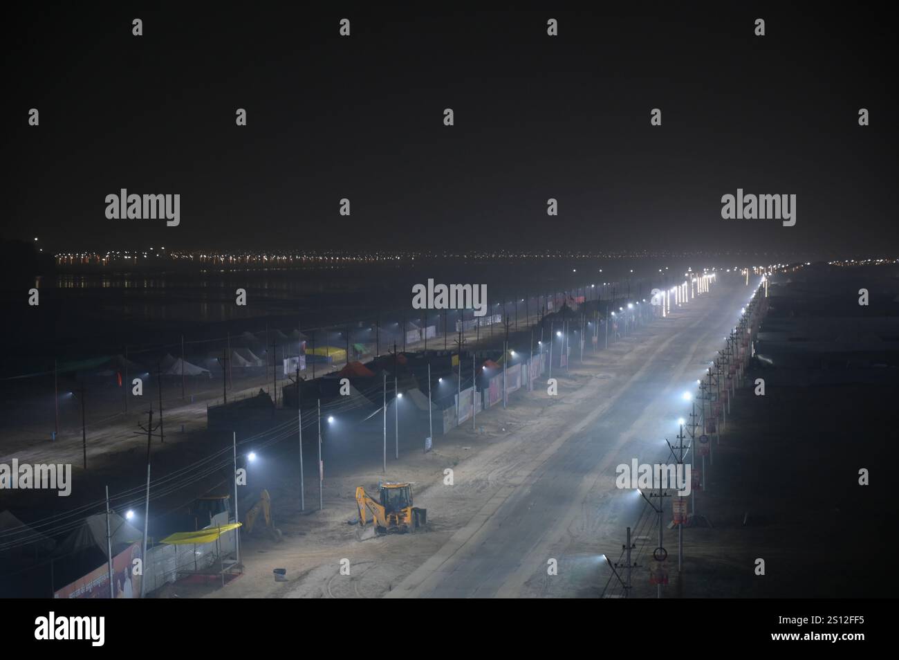 PRAYAGRAJ, INDIA - DECEMBER 30: Picture of Kumbh Mela ground in ...