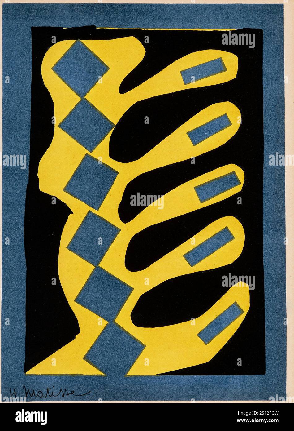 After Henri Matisse . Composition Yellow, Blue, and Black, from XXe ...