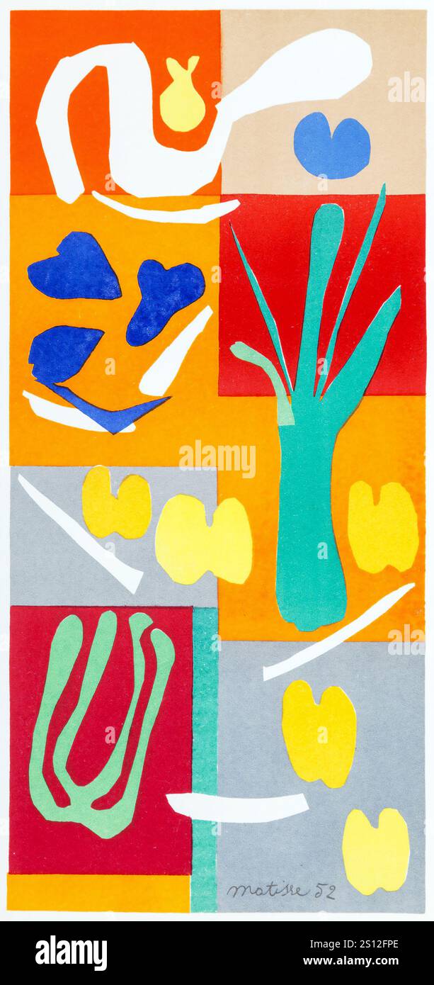 Art by Henri Matisse (1869-1954). Végétaux, 1952 - Cut-out art Stock ...