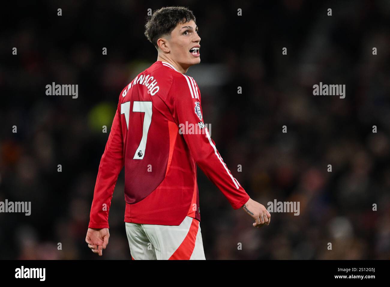 Alejandro Garnacho of Manchester United during the Premier League match ...