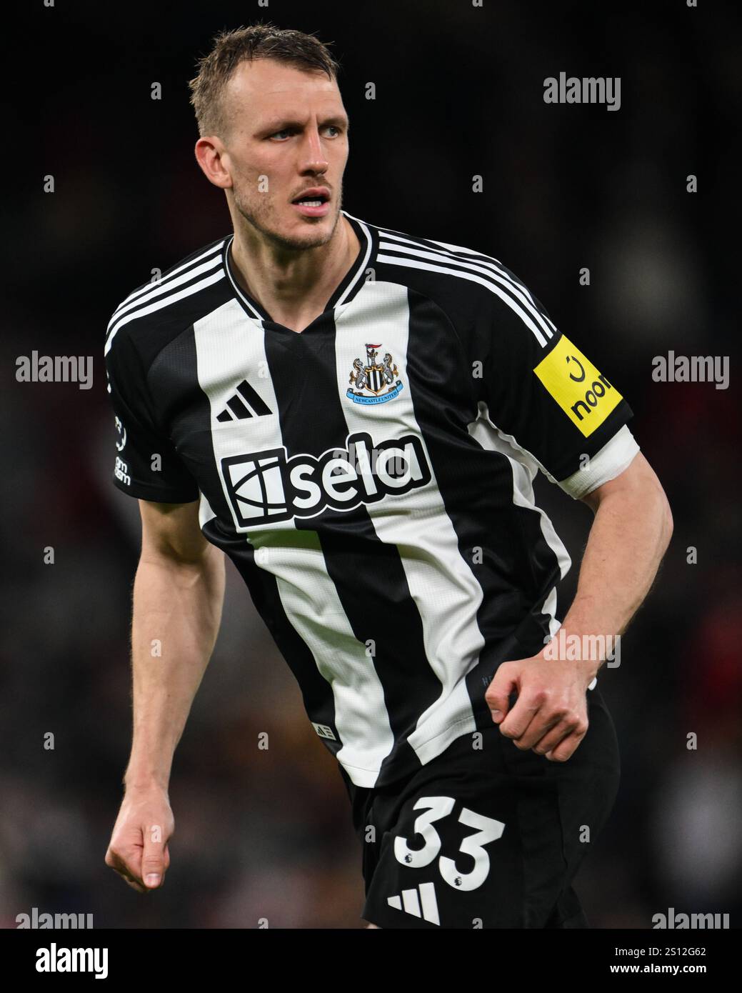 Dan Burn of Newcastle United during the Premier League match Manchester ...
