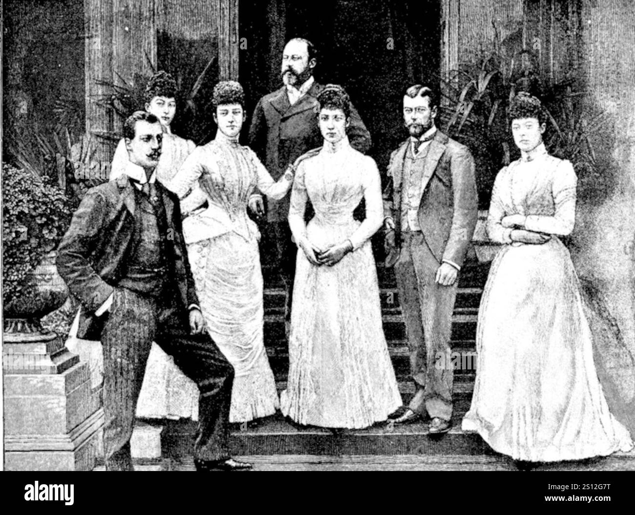 Family -circa 1892 Stock Photo - Alamy
