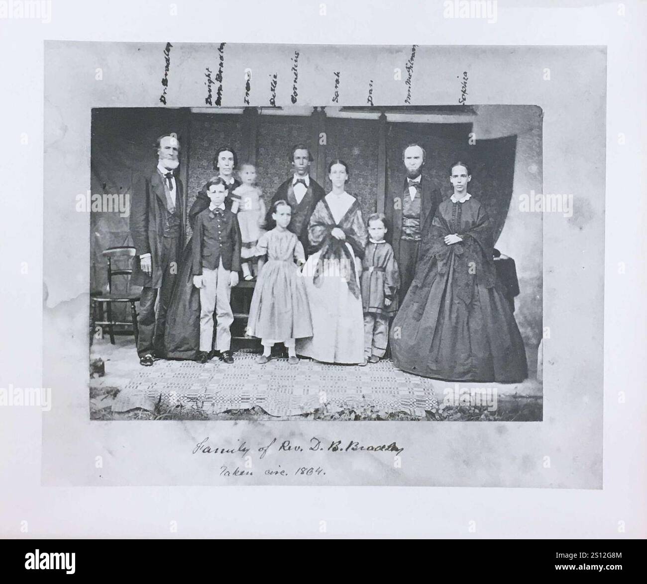 Family of Rev. Dan Beach Bradley, taken circa 1864 Stock Photo - Alamy