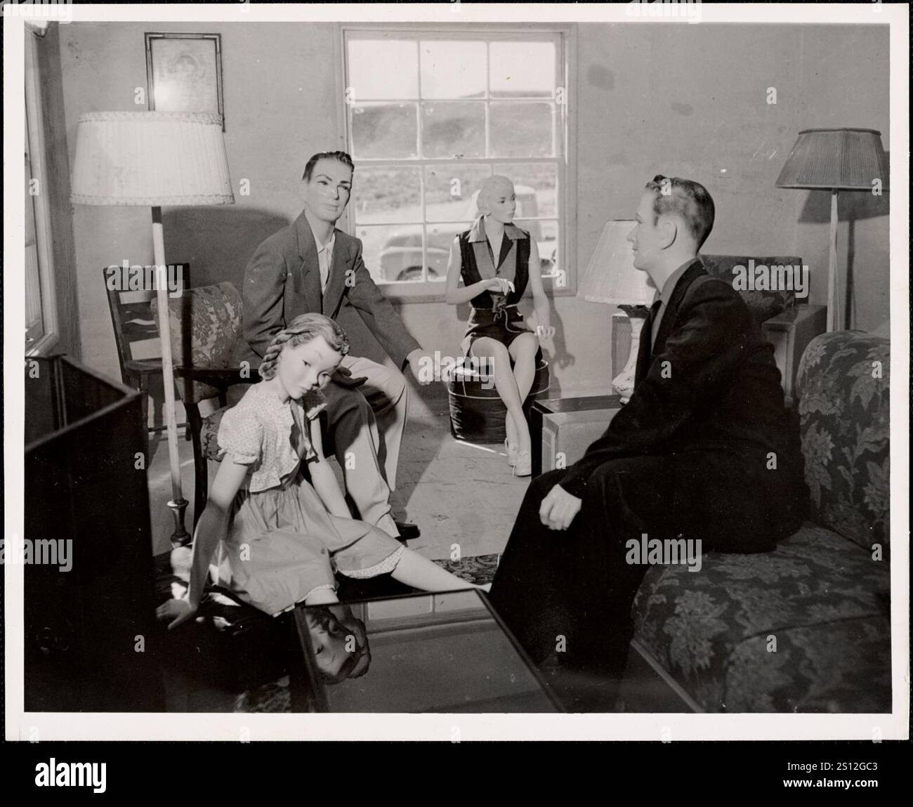 Family scene before blast, Operation Alert 1954, by the Federal Civil ...