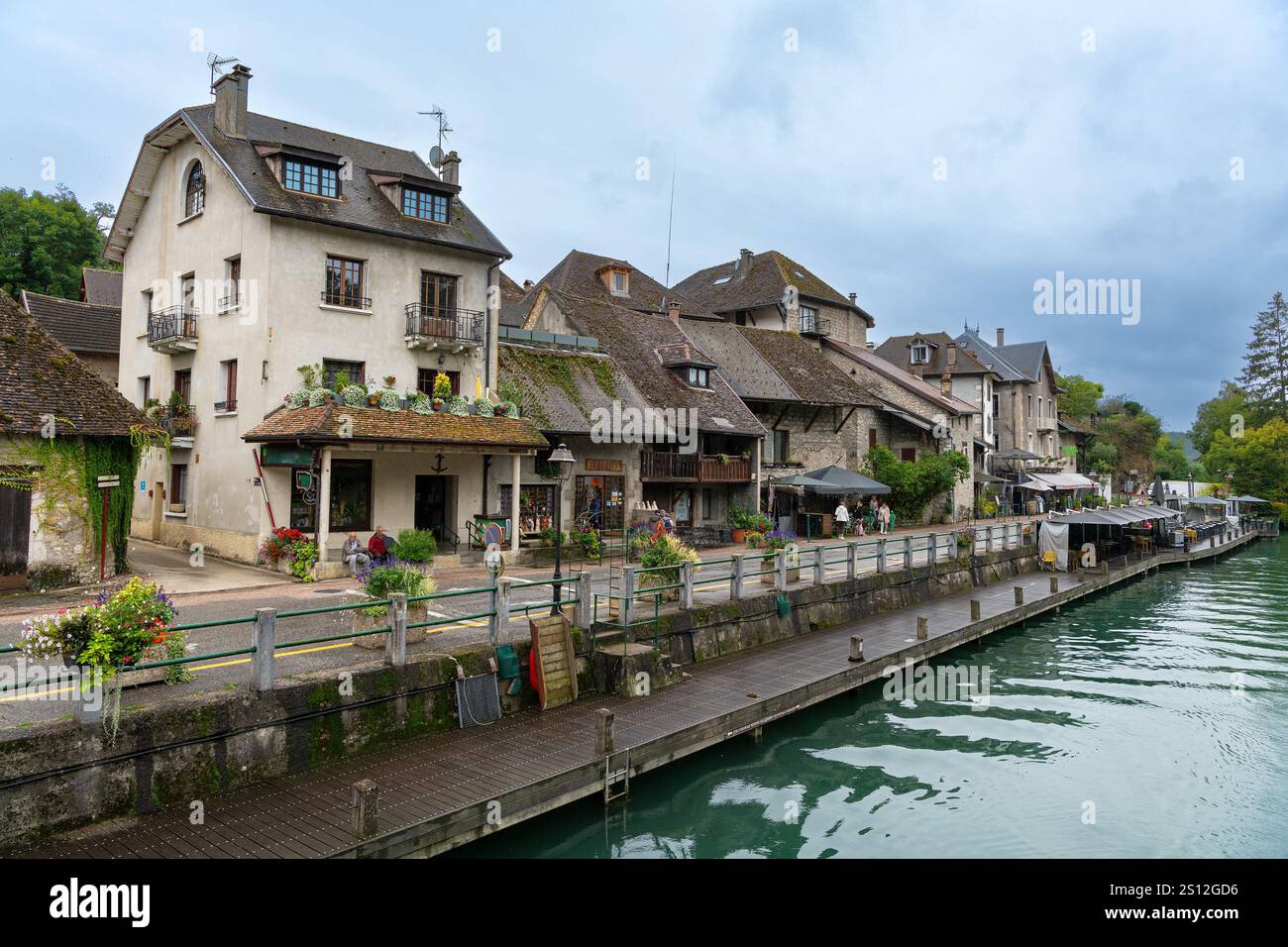 Village Chanaz and the Canal Savieres in France Stock Photo - Alamy