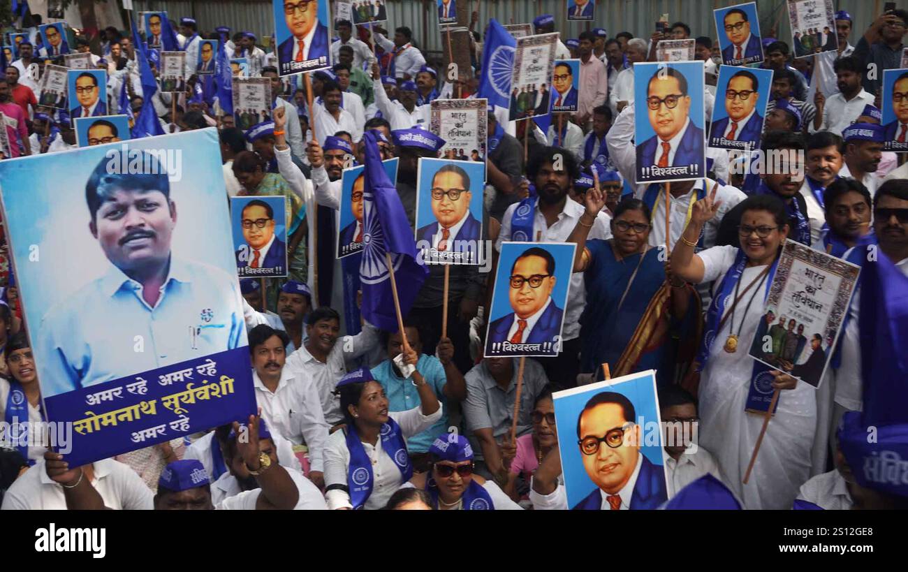 MUMBAI, INDIA - DECEMBER 30: In protest against the death of a Dalit ...