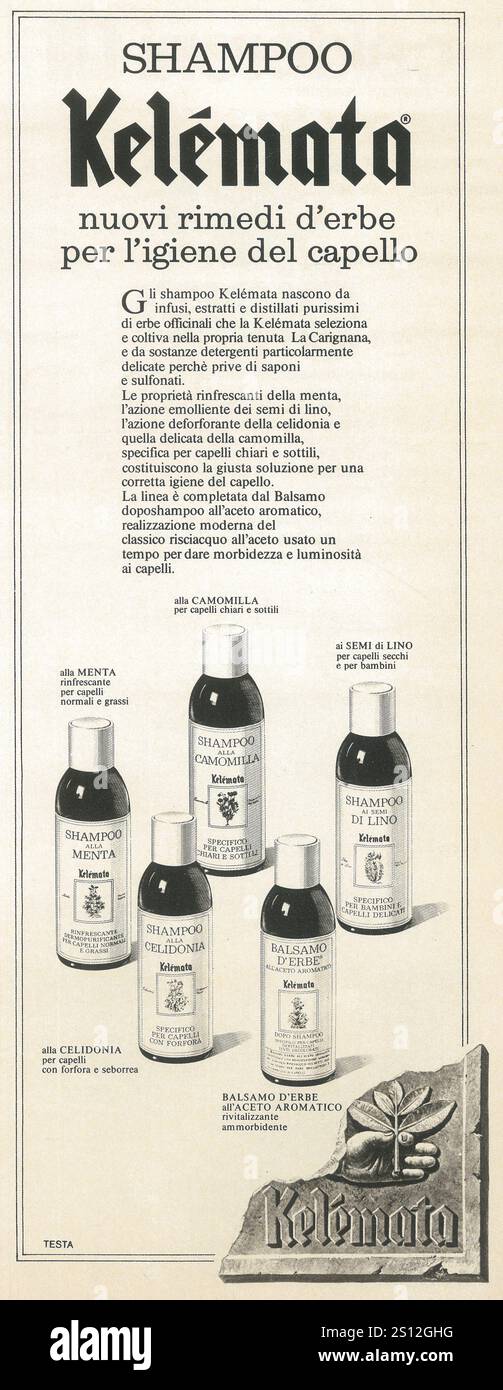 Shampoo ad 1970s hi-res stock photography and images - Alamy