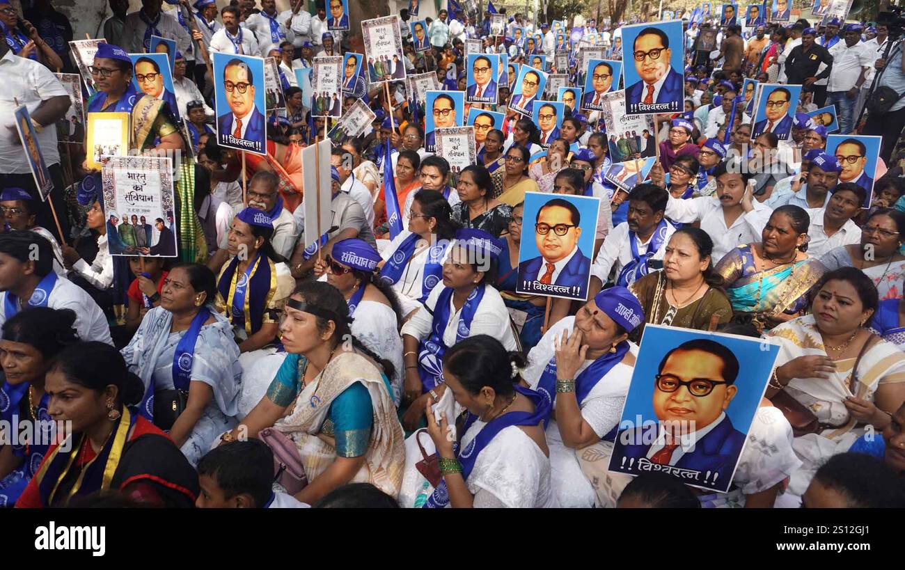 MUMBAI, INDIA - DECEMBER 30: In protest against the death of a Dalit ...