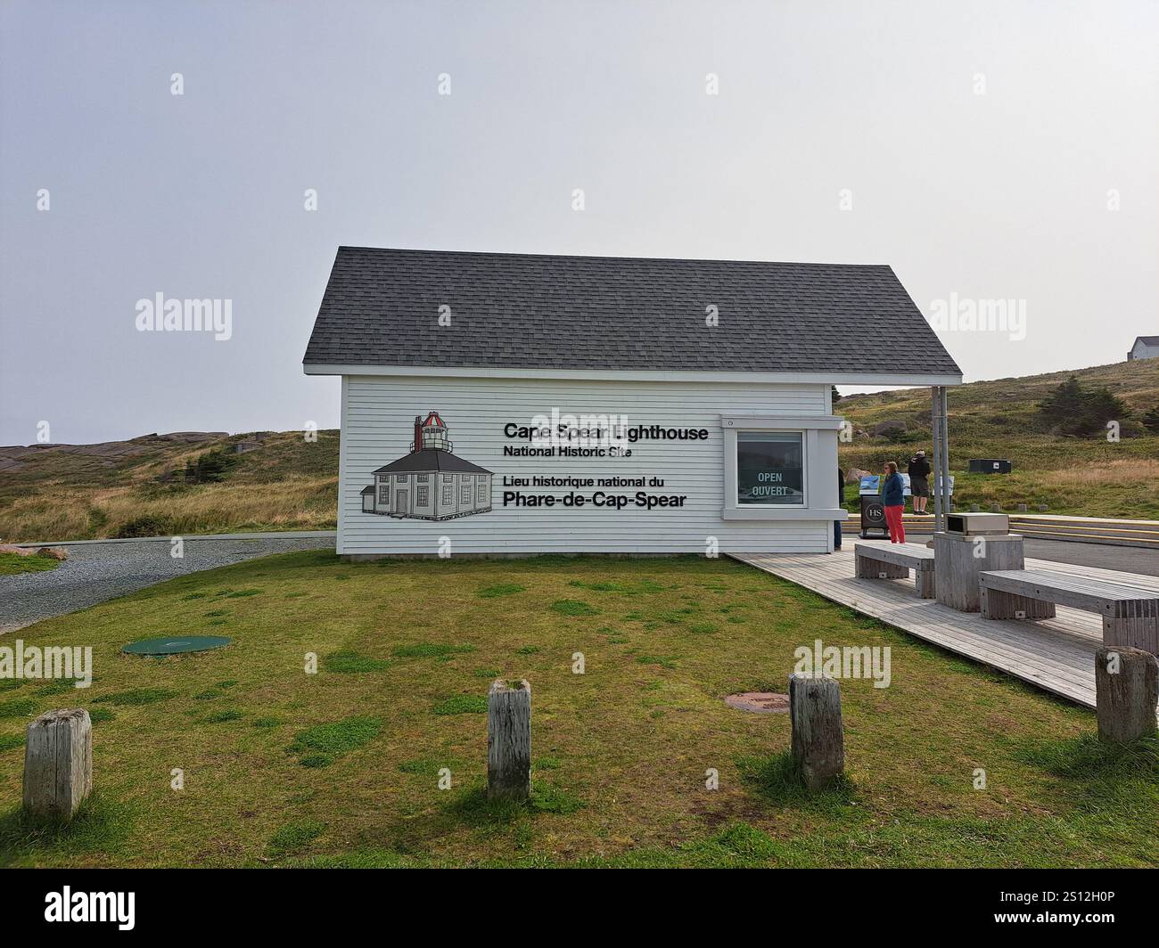 Cape Spear Lighthouse National Historic Site welcome sign in St. John's ...