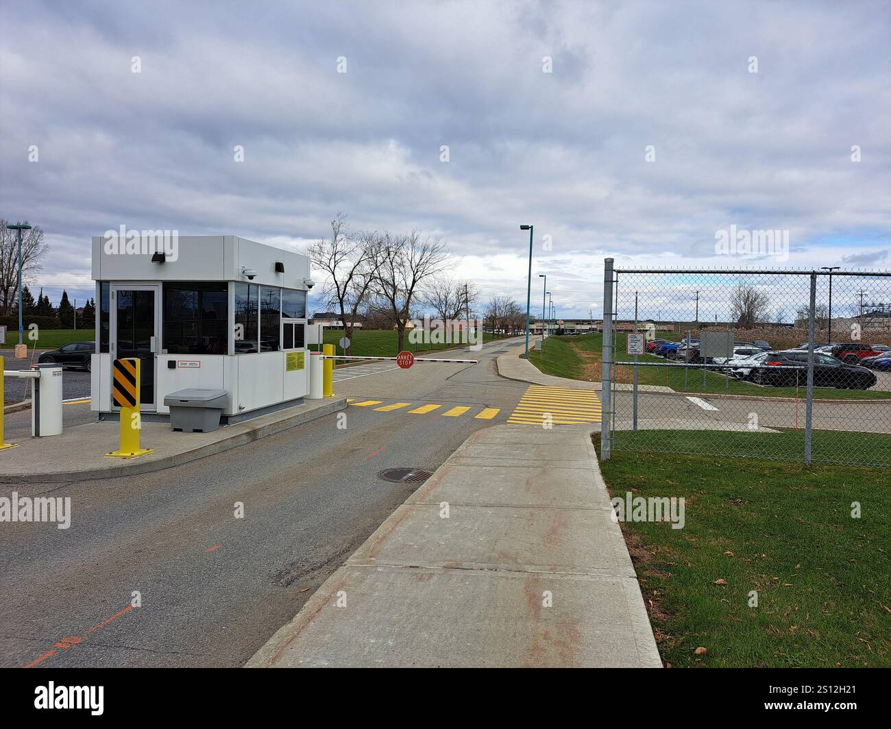 Kiosk at CBSA training college on Chem. de la Grande-Ligne in Rigaud ...