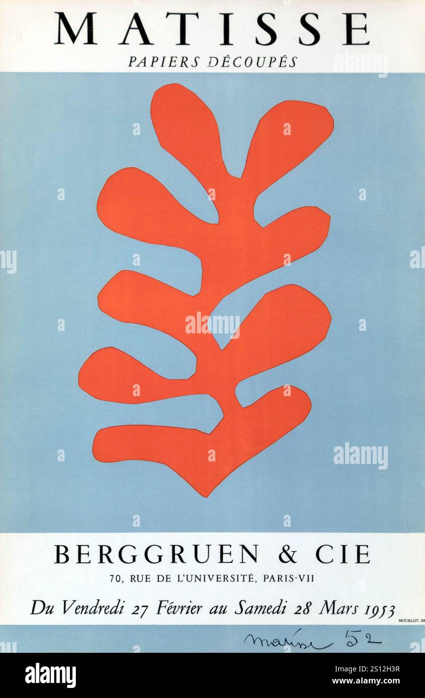 After Henri Matisse – Papiers Découpés, cut-out art on poster ...