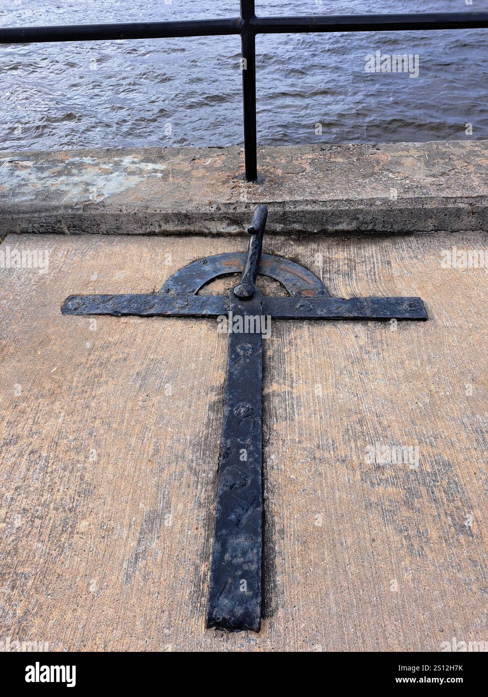 Vintage rope hook at the Grenville Lighthouse in Quebec, Canada Stock ...