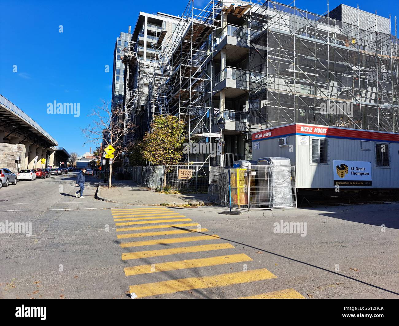 Condo building under construction on Saint Hubert in Montreal, Quebec ...
